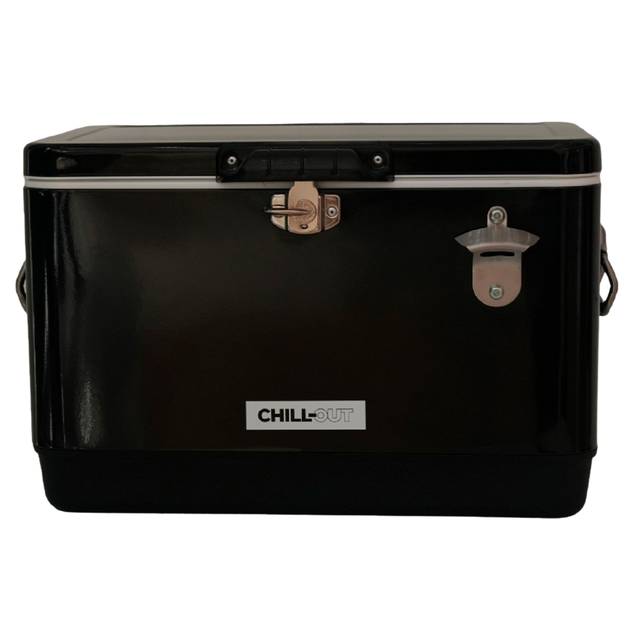 Hielera Metálica Grande Negro 30 Litros Cooler Lujo Chill-Out – Cheedo.shop